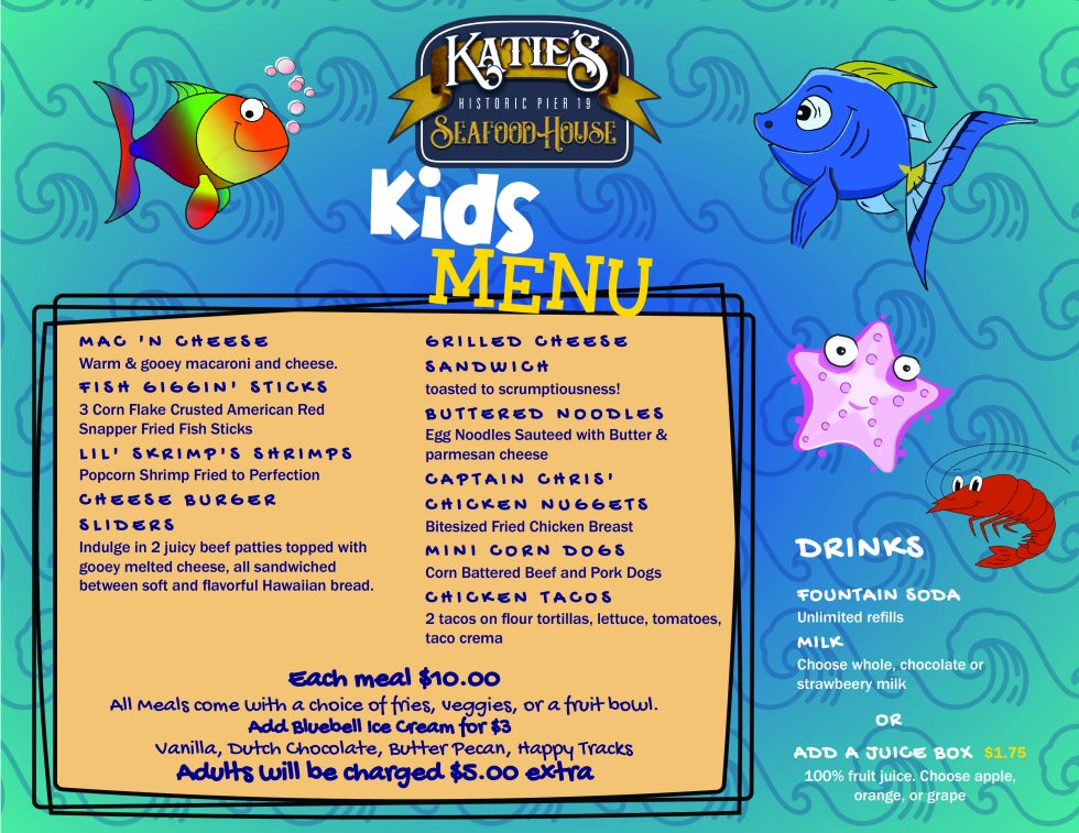 Katies Kids Menu - Katie's Seafood House